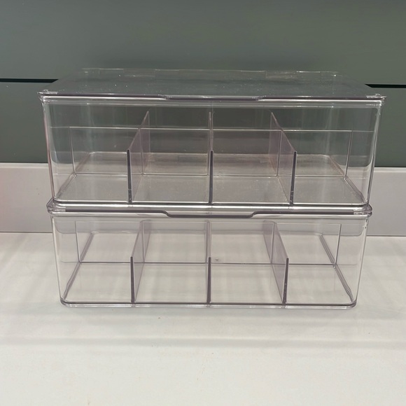 Brightroom | Storage & Organization | Clear Stackable Organizer Bins W ...